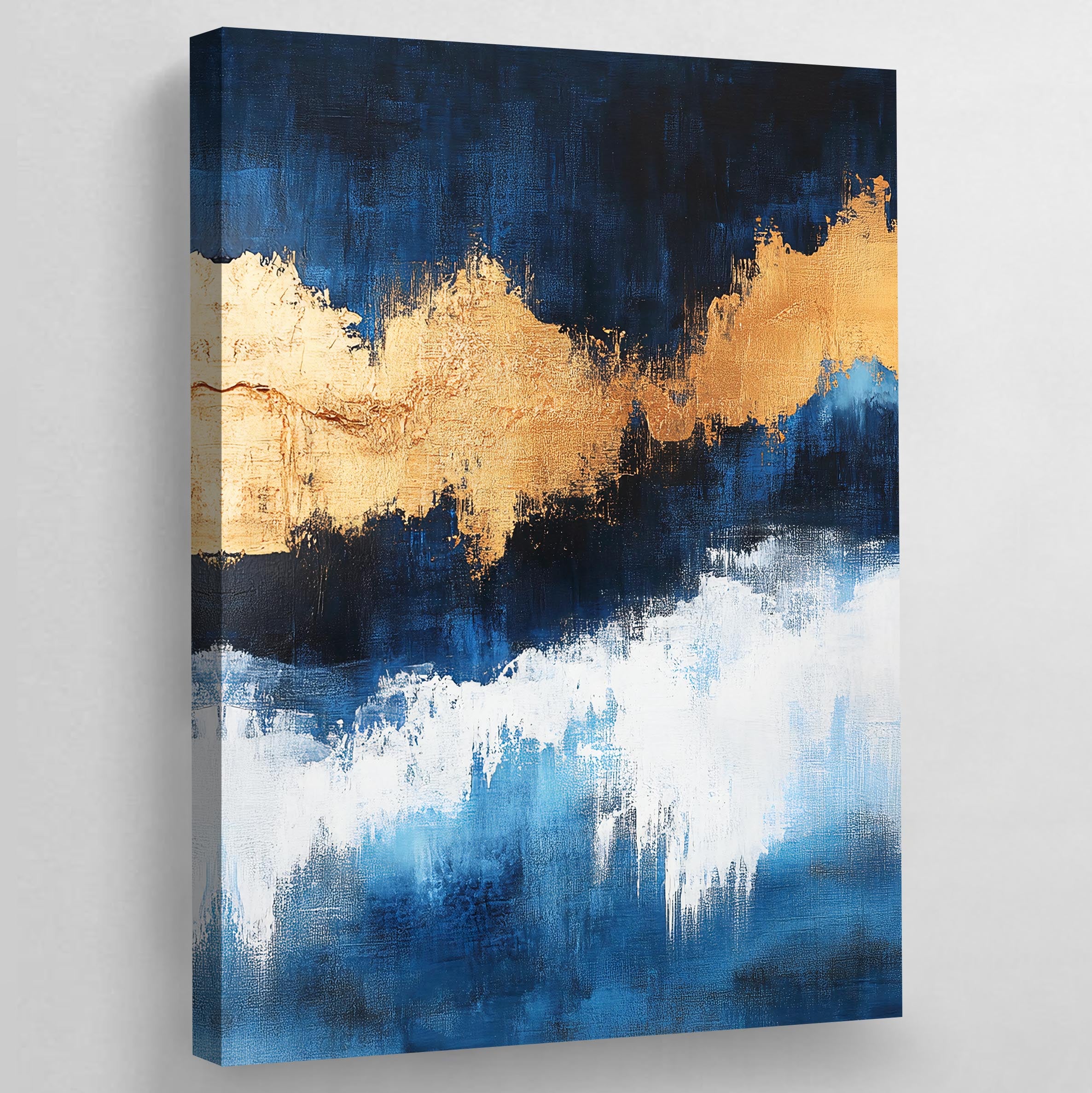 Blue Abstract Canvas Wall Art | Luxury Art Canvas