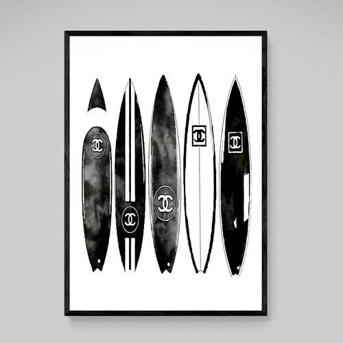 Chanel Surf Poster | Luxury Art Canvas