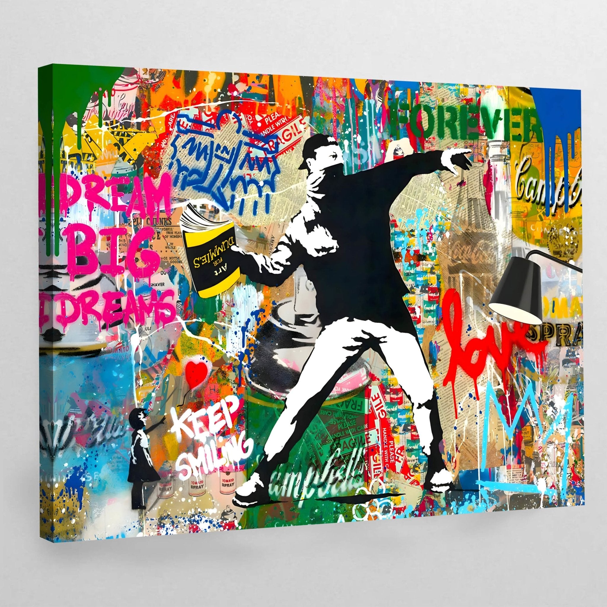 Dream Big Graffiti Wall Art | Luxury Art Canvas