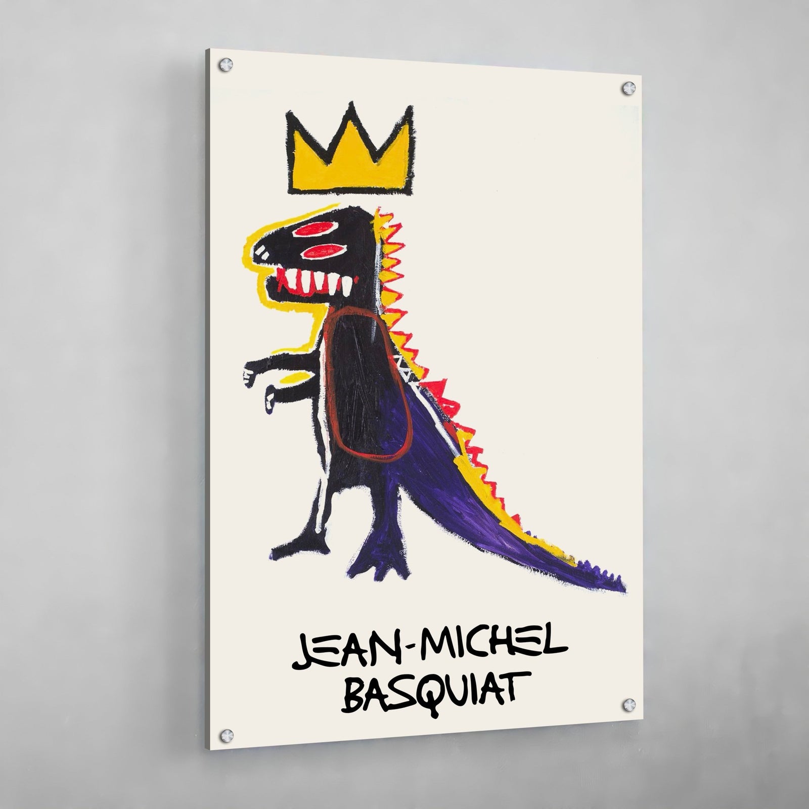 Jean-Michel Basquiat Dinosaur Wall Art | Luxury Art Canvas