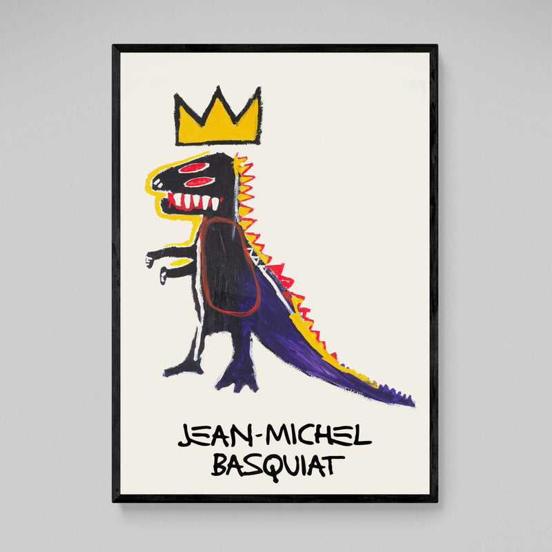 Jean-Michel Basquiat Dinosaur Wall Art | Luxury Art Canvas