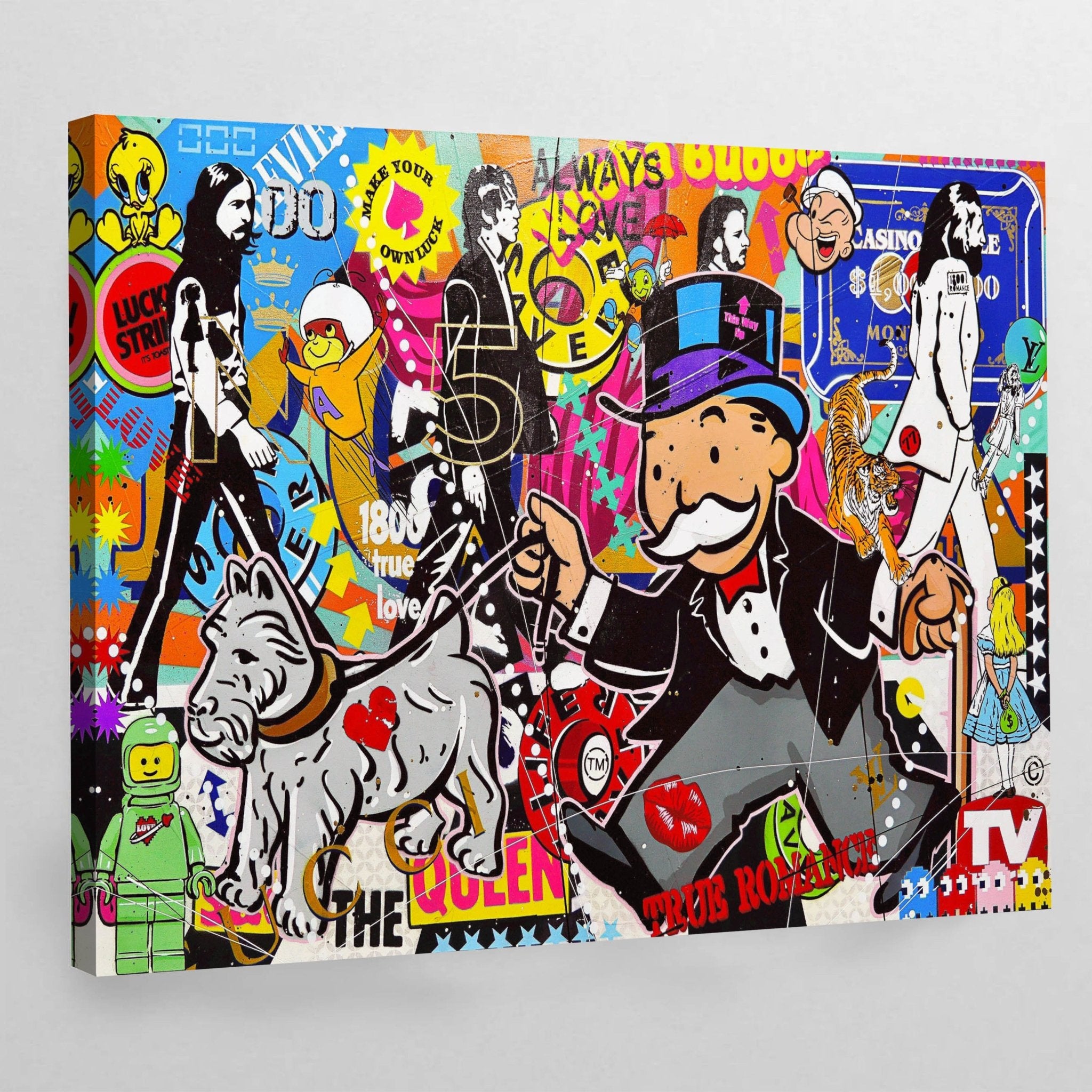 Modern Comics Graffiti Wall Art | Luxury Art Canvas