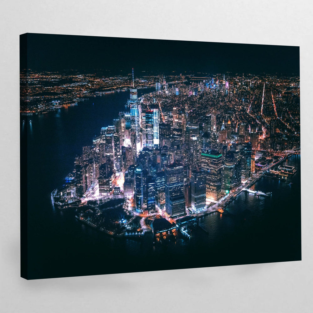New York By Night Wall Art | Luxury Art Canvas