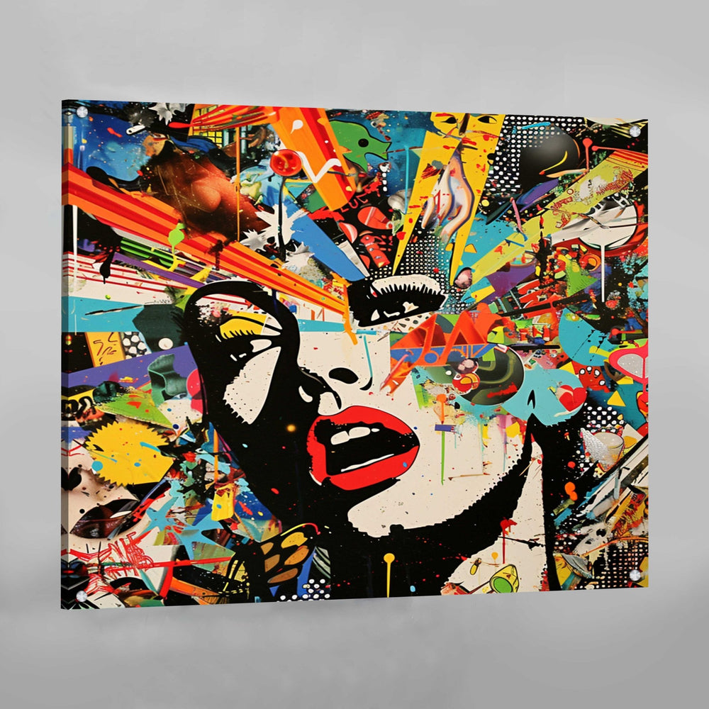 Collage Woman Face Canvas | Luxury Art Canvas